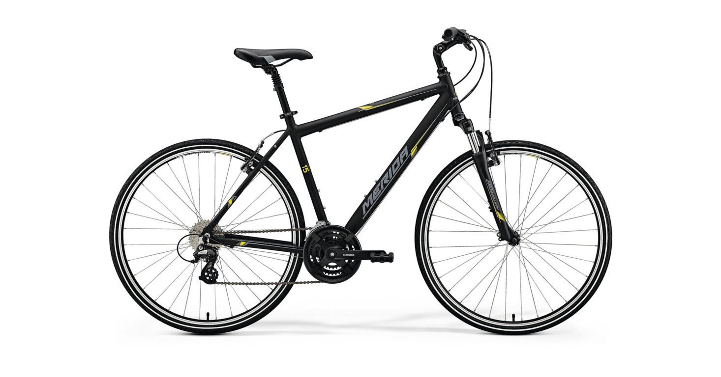 MERIDA Crossway 15-V matt black (yellow/grey) | Mojekolo.cz