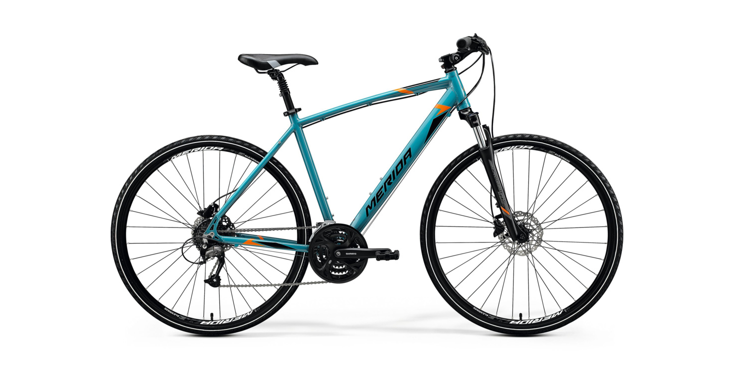 MERIDA Crossway 40 Glossy Teal (Black/Orange) | Mojekolo.cz