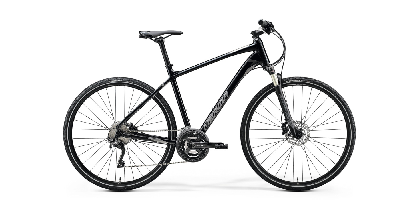 MERIDA Crossway XT-Edition Glossy Black (Matt Silver/Black) | Mojekolo.cz