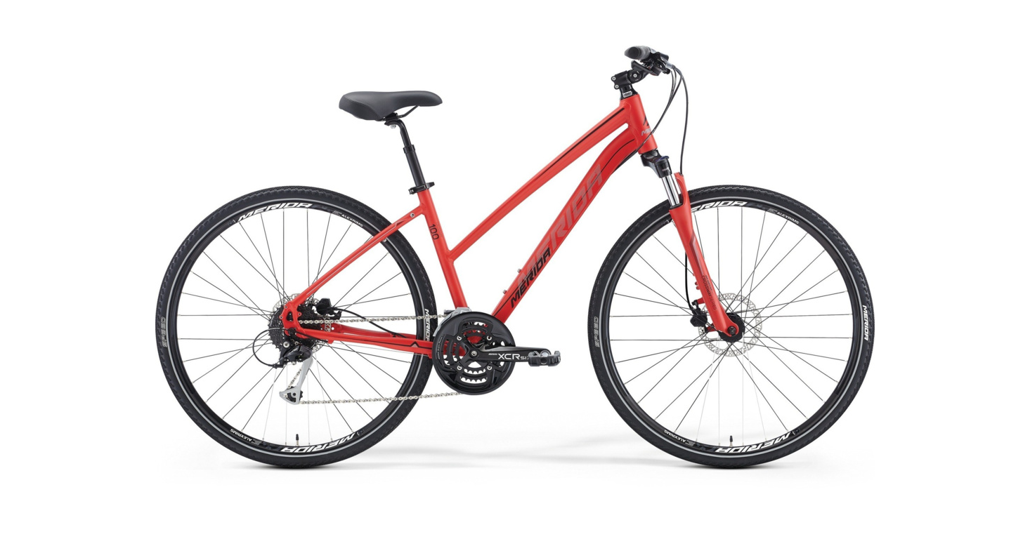 MERIDA Crossway 100 Lady Matt Red (Black/Grey) | Mojekolo.cz