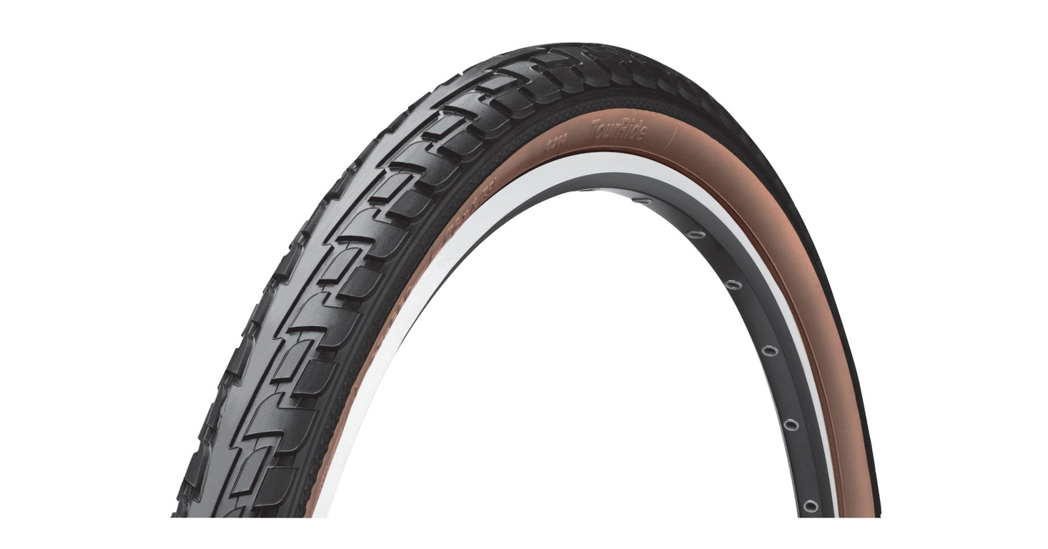 Plášť CONTINENTAL Tour Ride 700x37C drát black/brown - Uni | Mojekolo.cz