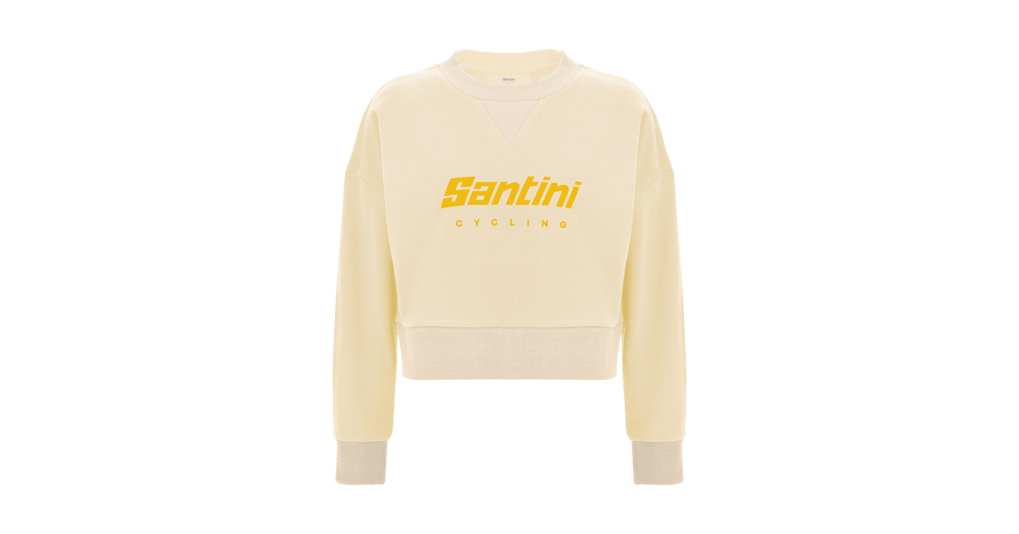 Krátká dámská mikina SANTINI Brand Cream | Mojekolo.cz